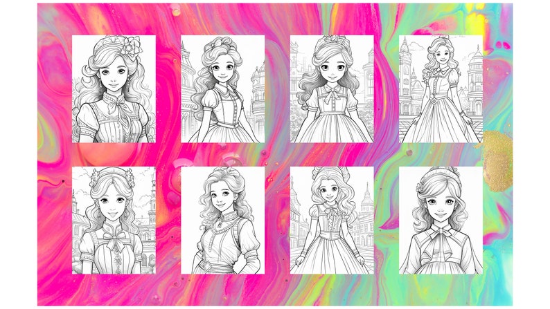 Adorable Barbie Girl Drawing Pages Printable Art for Creative Kids - Etsy