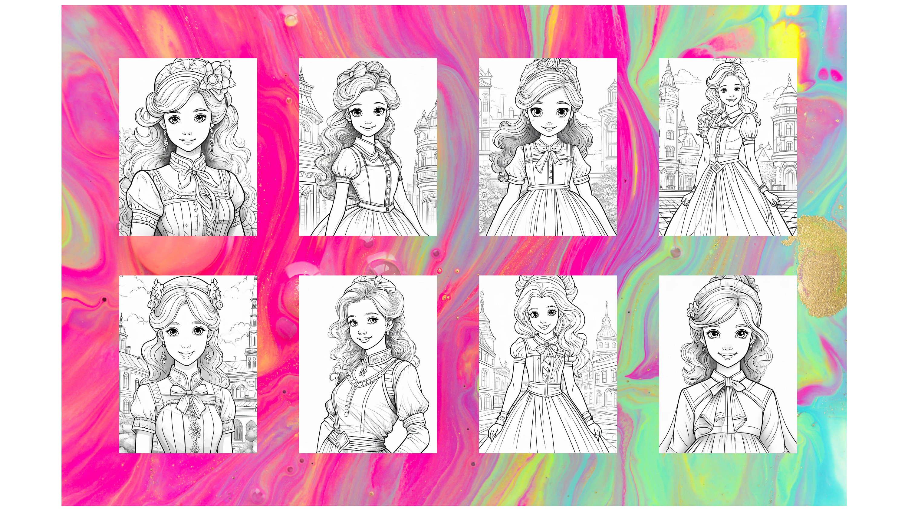 Adorable Barbie Girl Drawing Pages Printable Art for Creative Kids - Etsy
