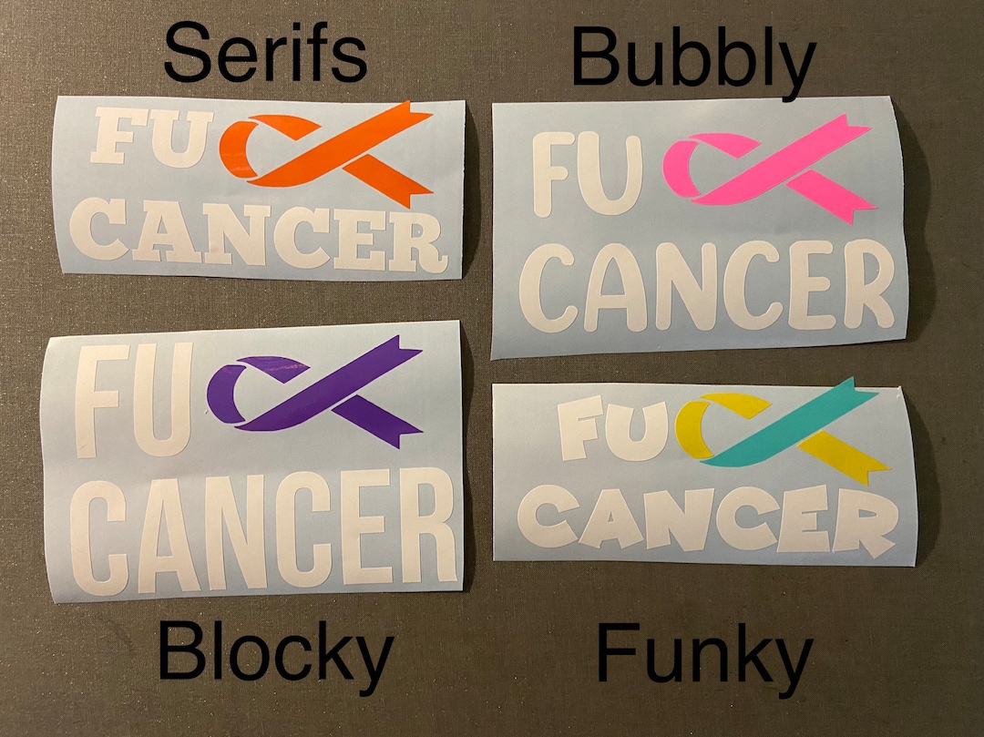 FU Cancer Ribbon Car Decal/sticker - Etsy