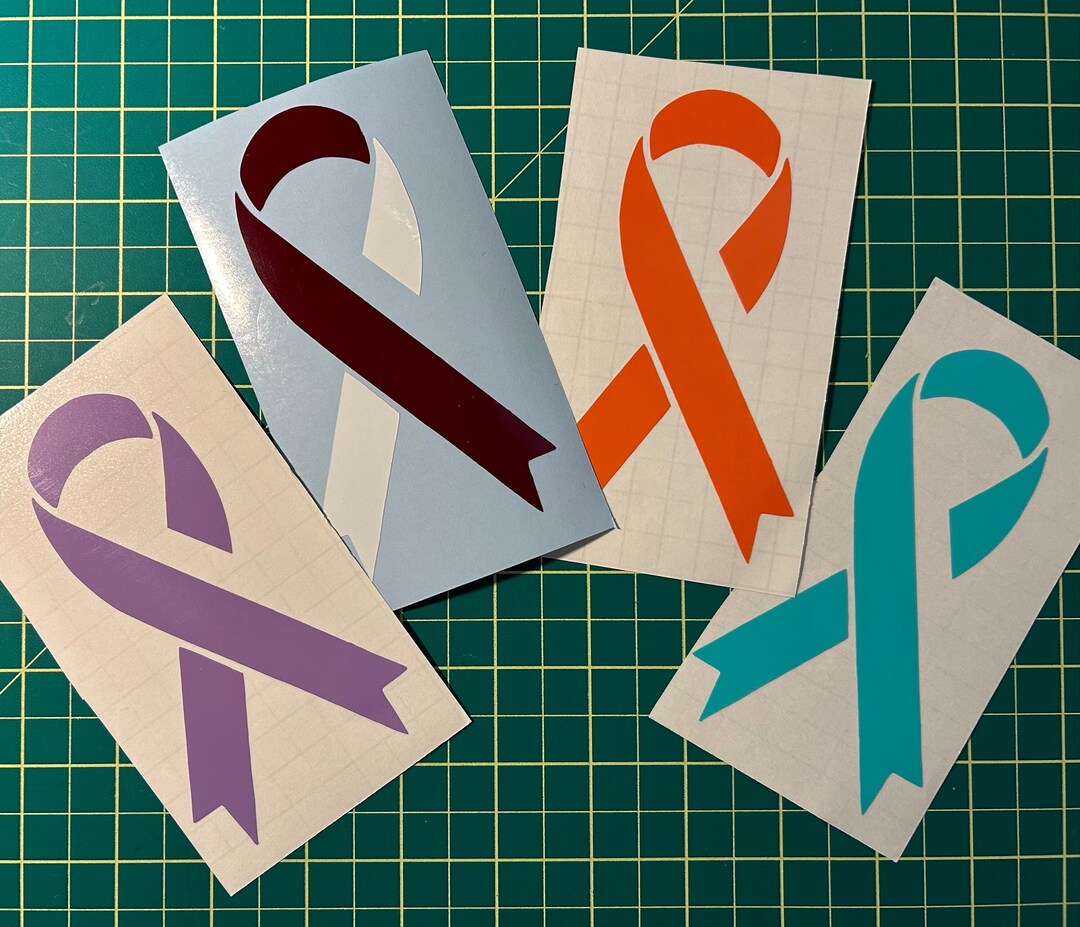 Cancer Ribbon Car Decal/sticker - Etsy