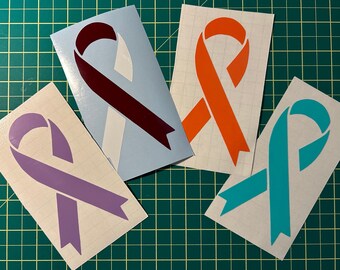 Orange Leukemia Ribbon Decal, Leukemia Awareness Feather Ribbon ...