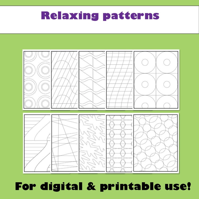 20 Relaxing Patterns Coloring Pages for All Ages Digital and Printable ...