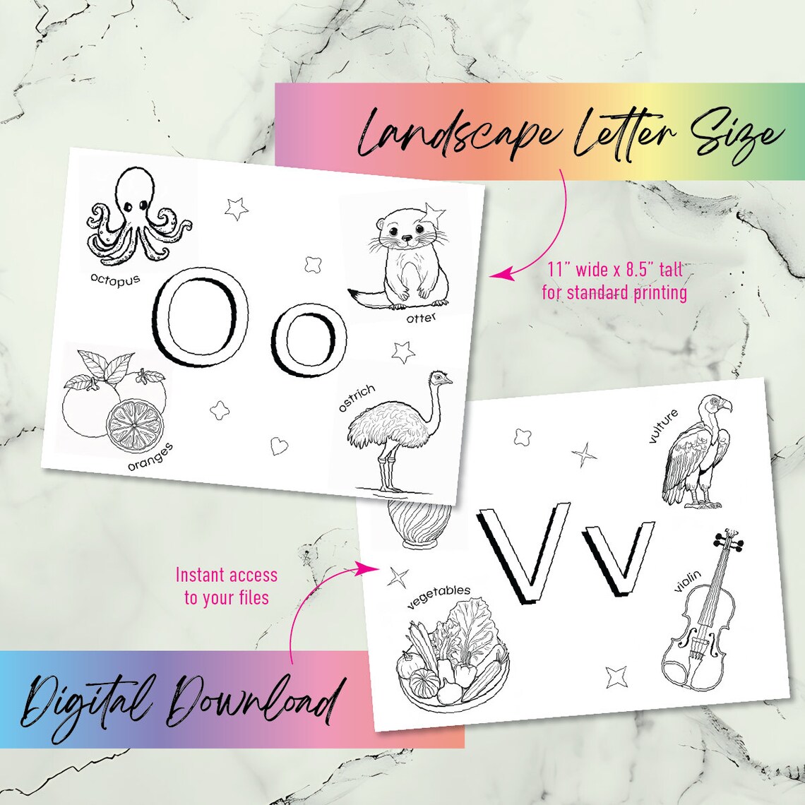 26 Printable Alphabet Coloring Pages Worksheets for Kids: Preschool ...