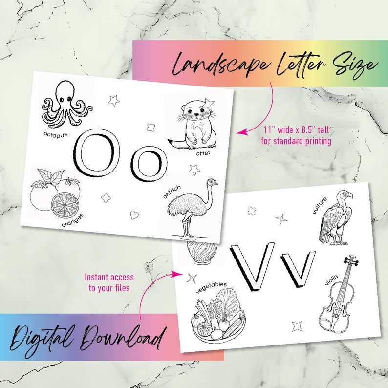 26 Printable Alphabet Coloring Pages Worksheets for Kids: Preschool ...