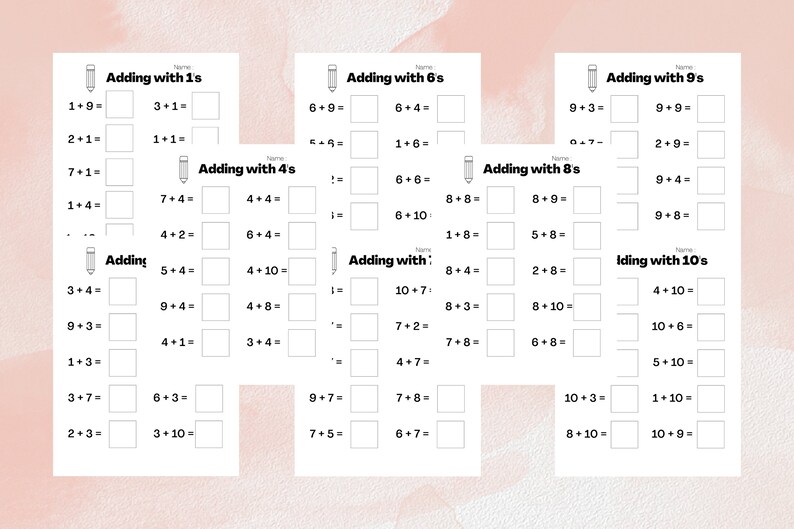Math Worksheets - Printable - Addition - Subtraction - Kindergarten ...