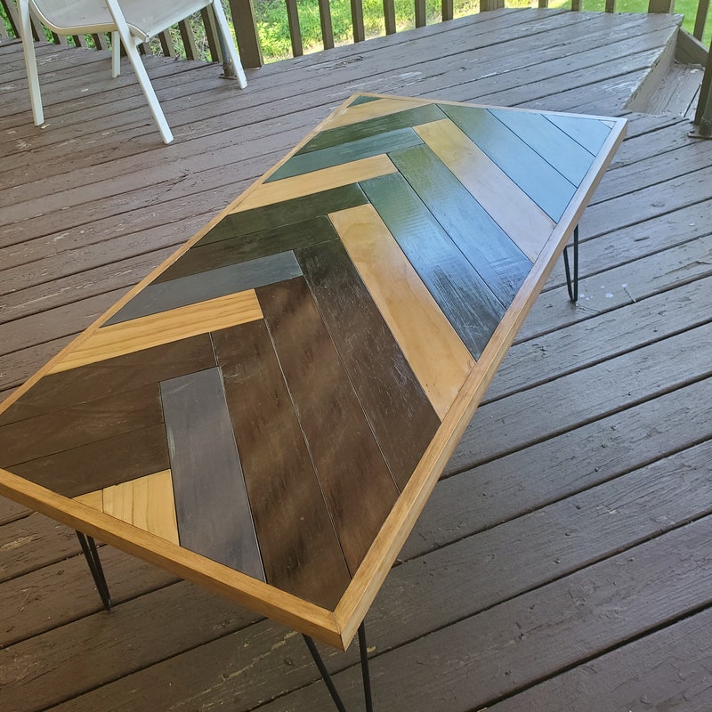 Herringbone Table - Etsy