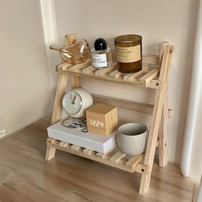 Wooden Storage Shelf Perfect for Organization, Desk Storage, Home ...