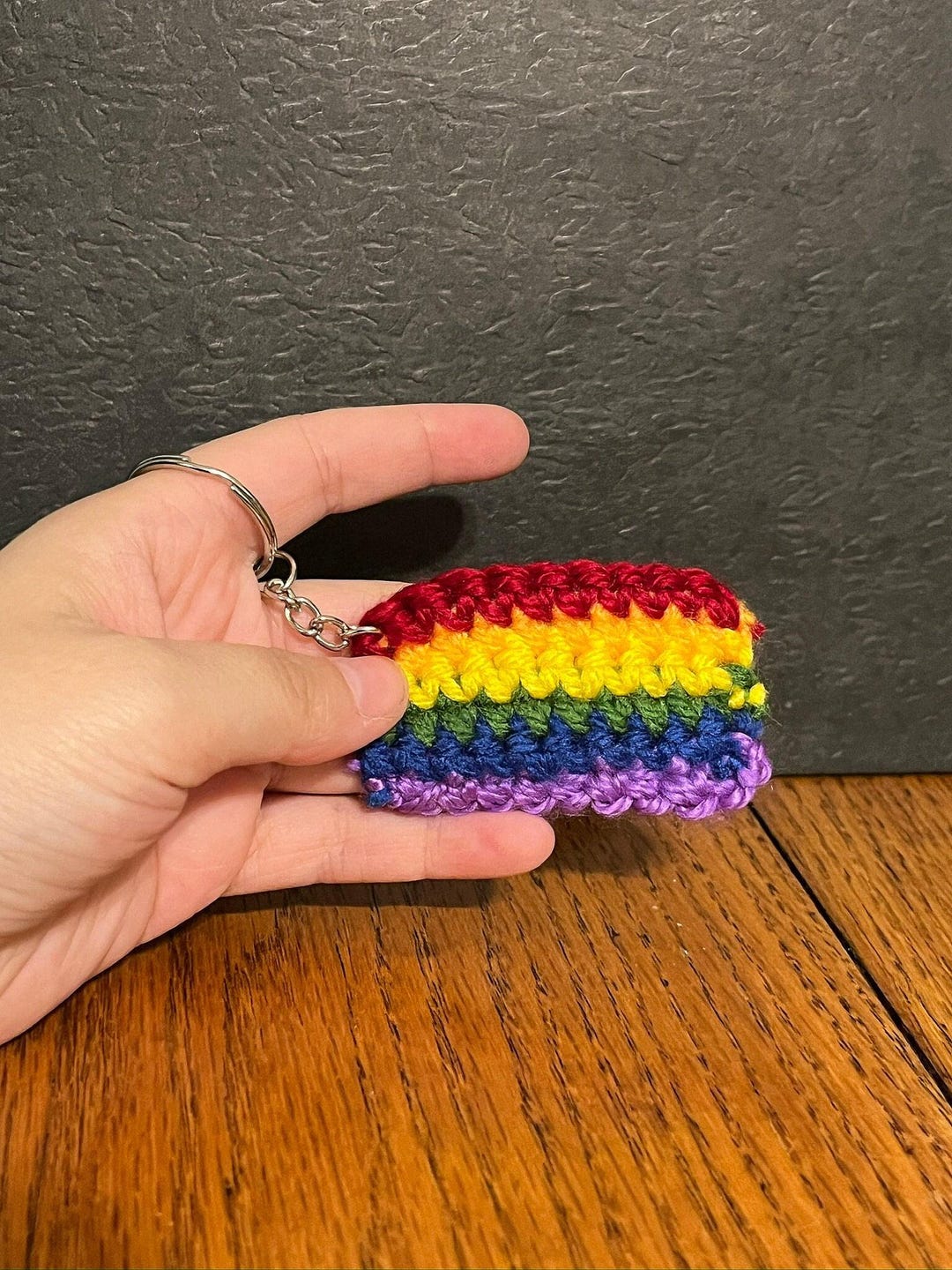 Crochet Pride Flag Keychain - Pride Flag - Crochet Pride Flag - Pride ...