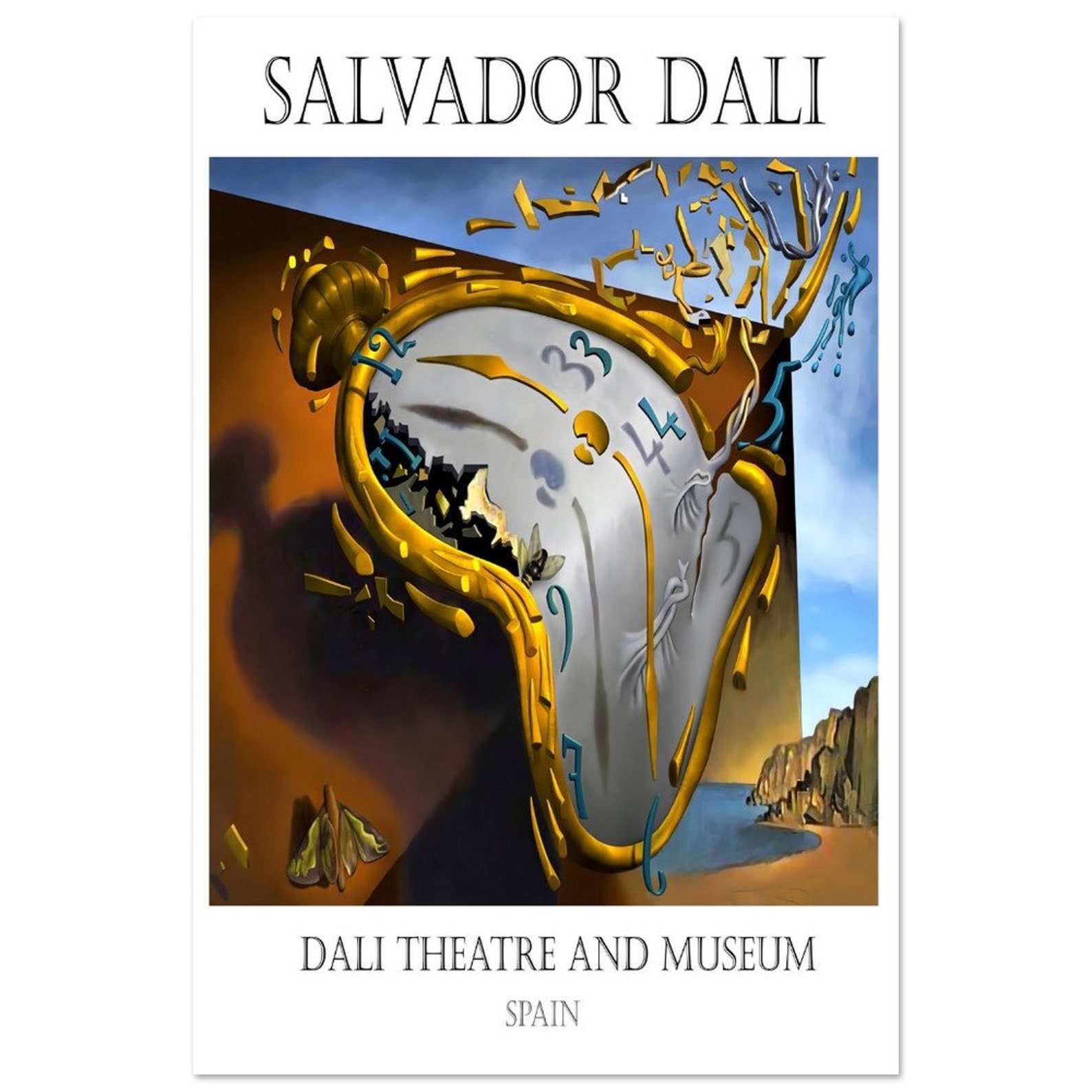 Salvador Dali Poster, Gallery Wall Art, Exhibition Poster, Handmade ...