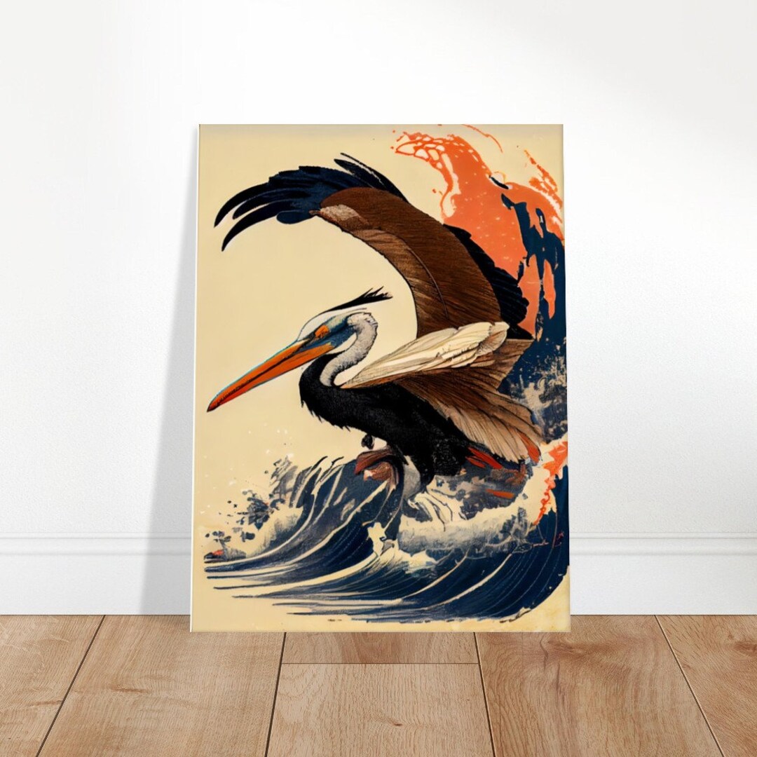 Japanese Flamingo Poster Animal Poster Flamingo Art Print Flamingo Wall ...
