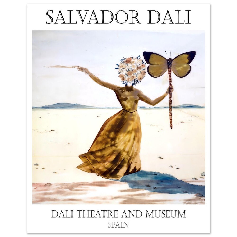 Salvador Dali Poster, Gallery Wall Art, Exhibition Poster, Handmade ...