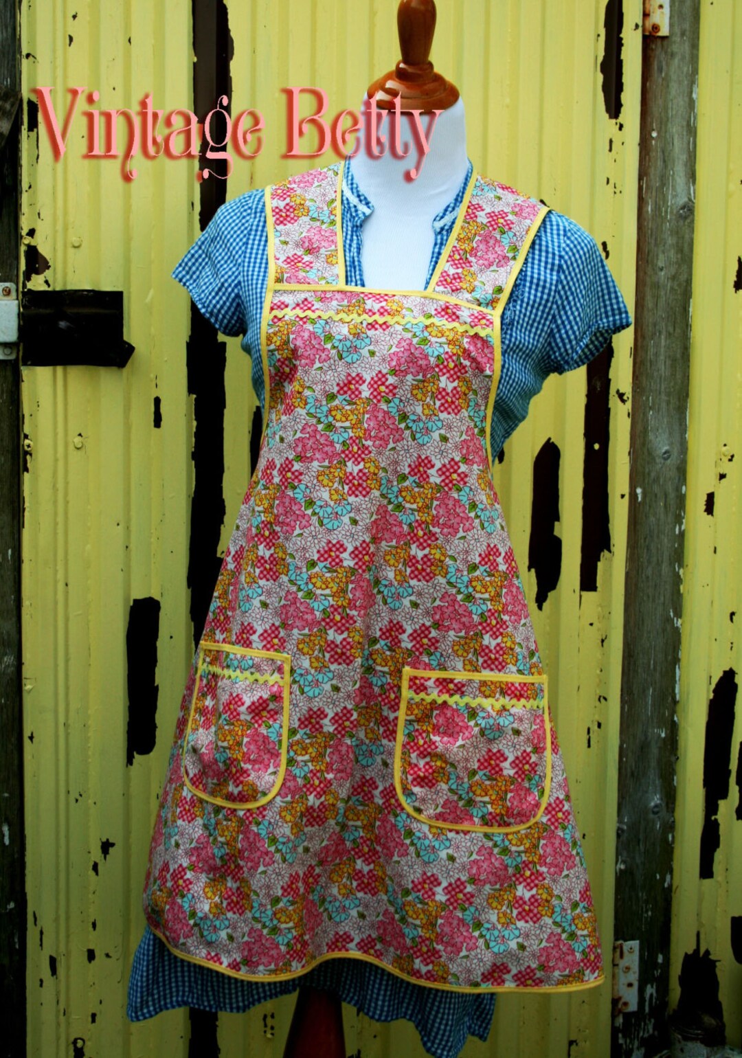 Instant Download Vintage Betty a Vintage Feedsack Style Kitchen Apron ...