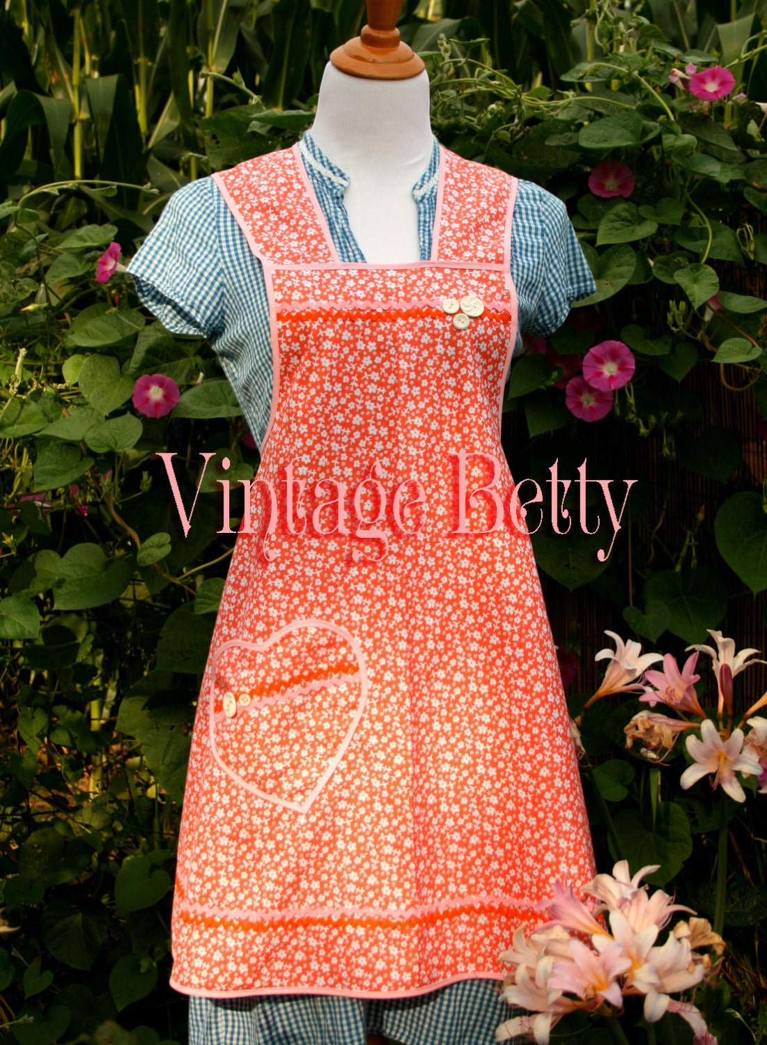 Instant Download Vintage Betty a Vintage Feedsack Style Kitchen Apron ...