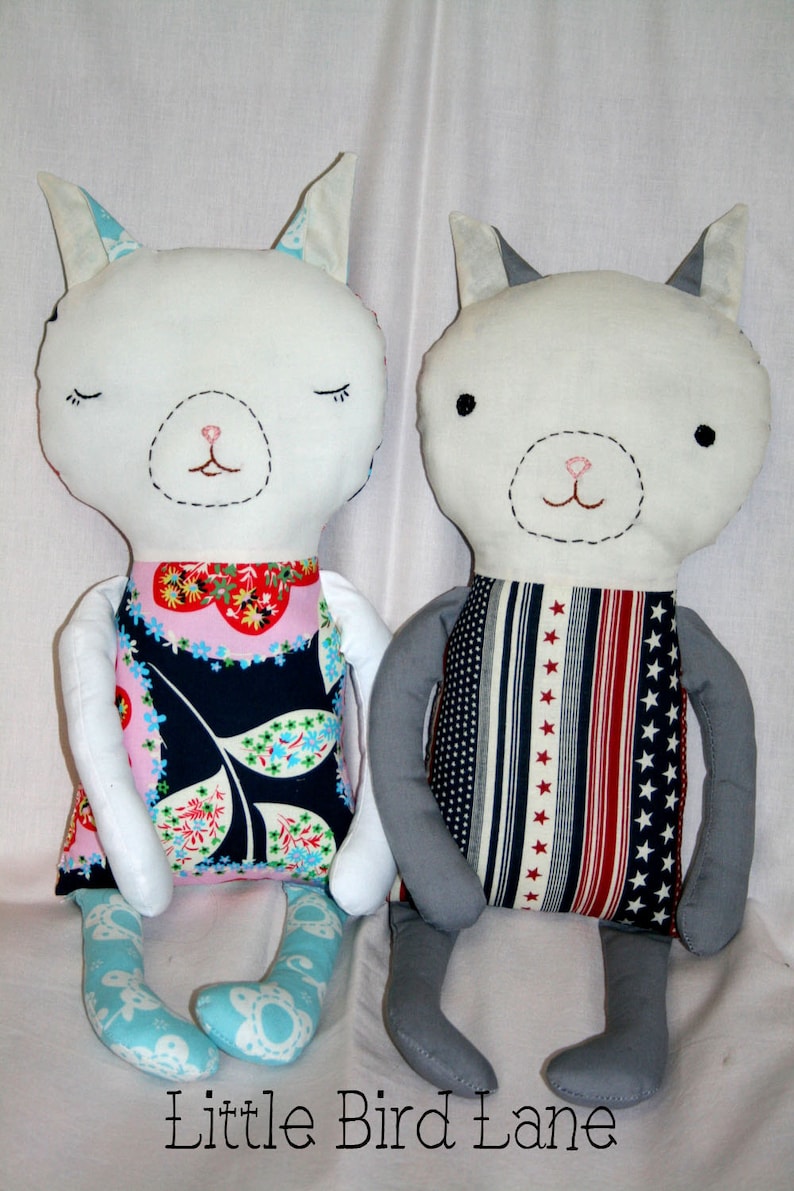 Instant Download Kitty Cat Rag Doll 17 Inch Tall DIY Sewing - Etsy