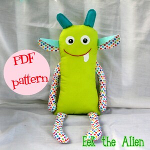 Instant Download Eek the Alien Pattern for 16" Plush Alien Monster Toy ...