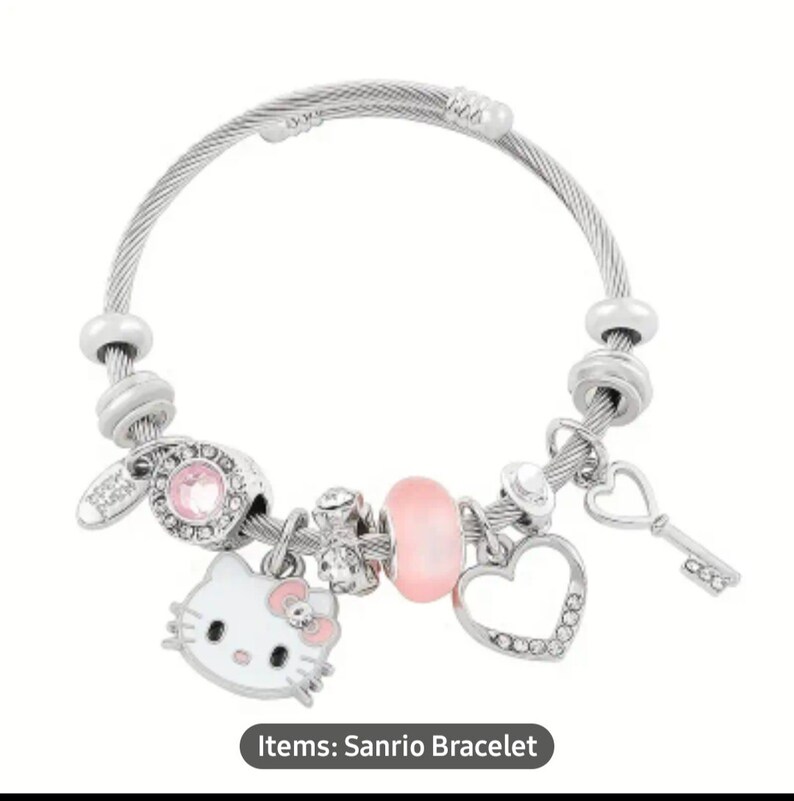 Hello Kitty Charm Bracelet - Etsy