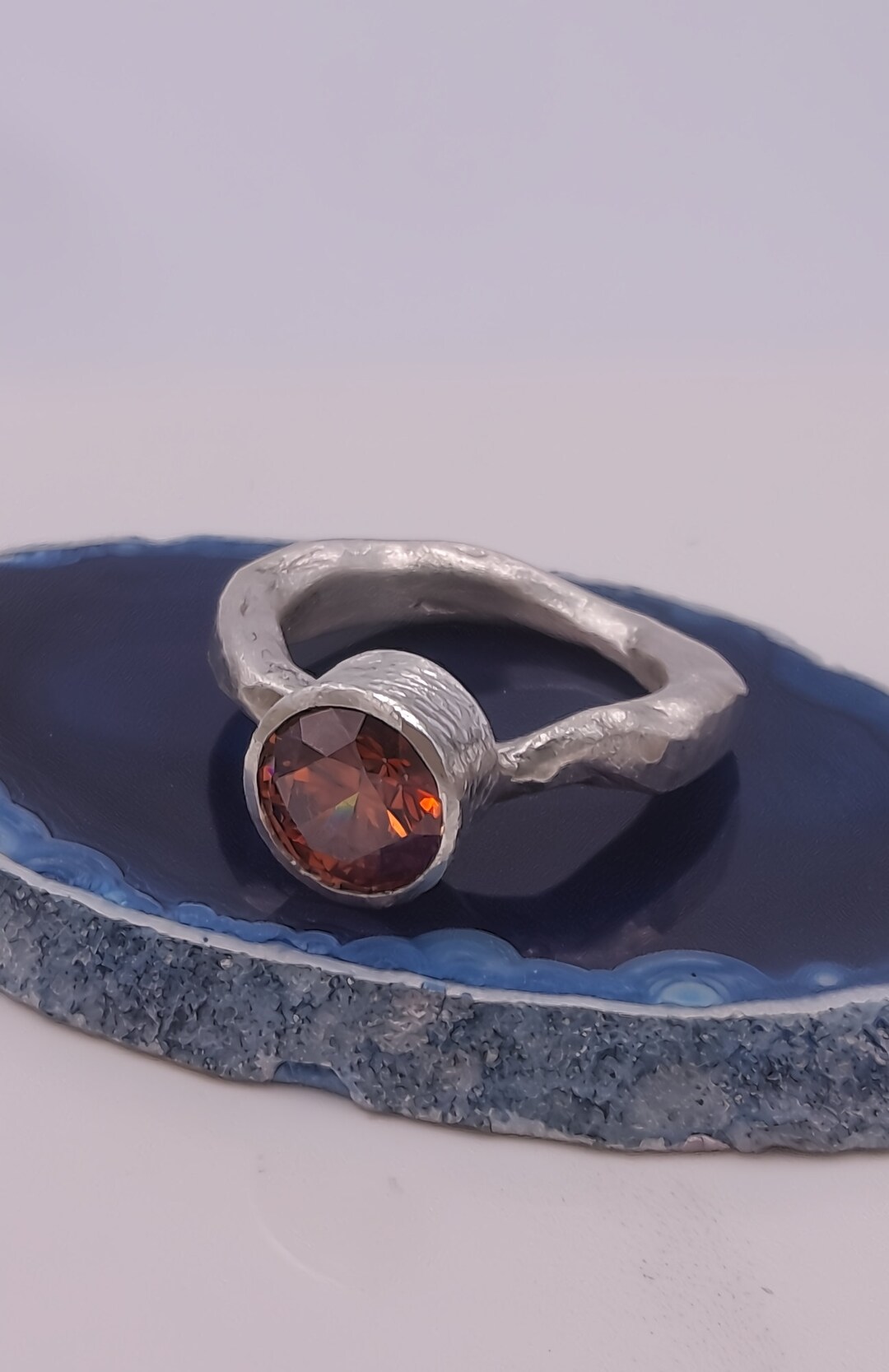Earthbound Ember Forged Silver Ring : Size M - Etsy