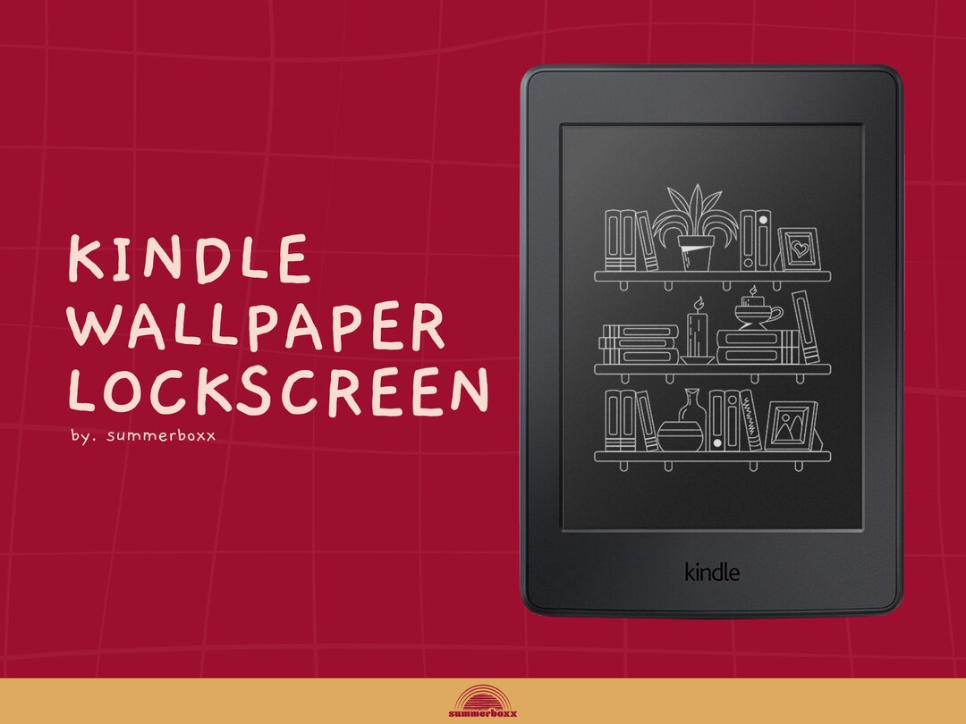 Kindle Bookshelf Plants Wallpaper Lockscreen Screensaver - Etsy