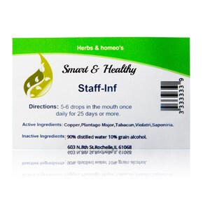 Staff Inf. Homeopathic Formula - Etsy