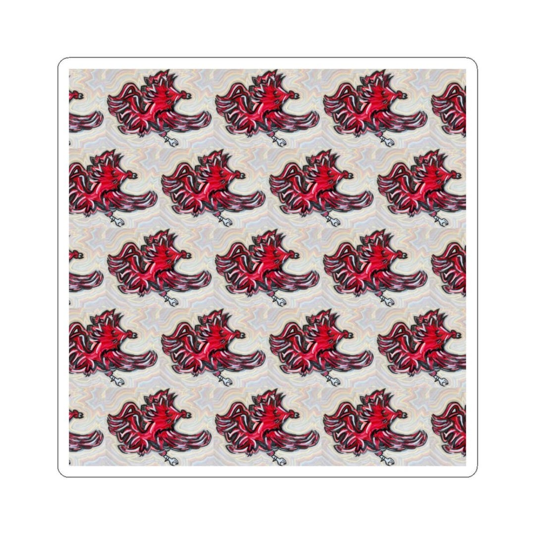 Gamecock Cocky Small Pattern Kiss-cut Stickers | Repeating Mythical ...