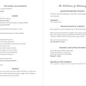 CATHOLIC WEDDING PROGRAM | Template | Digital Download | Customized ...