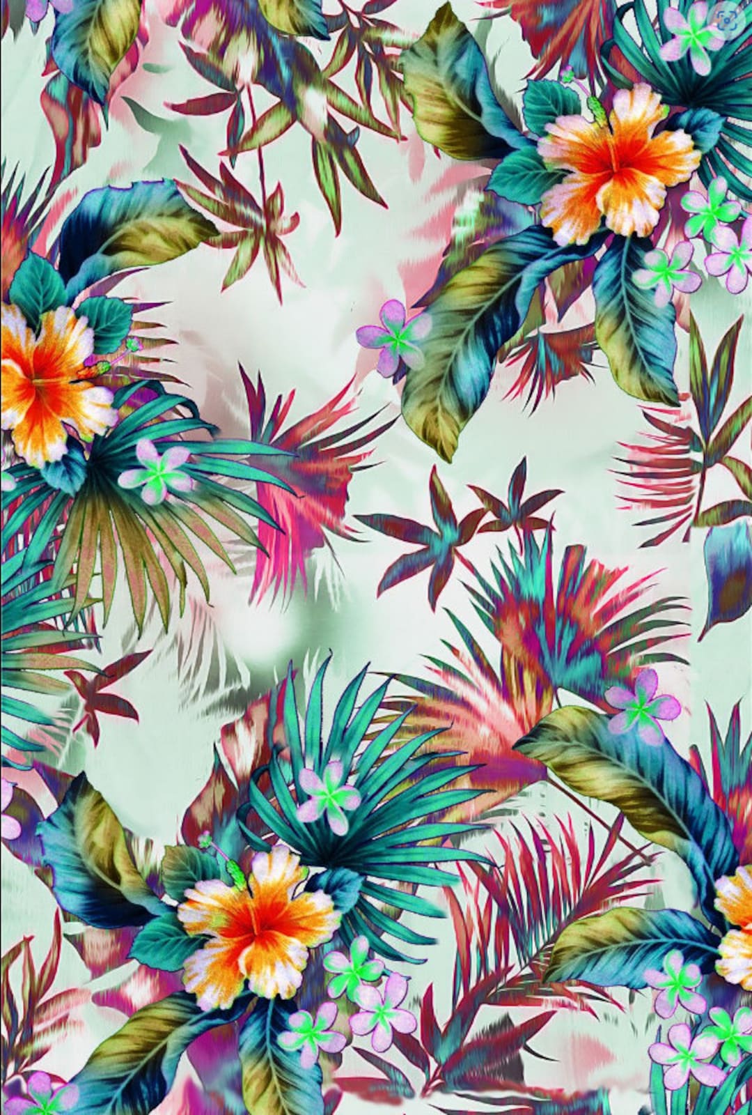 Tropical Floral Summer Print - Etsy