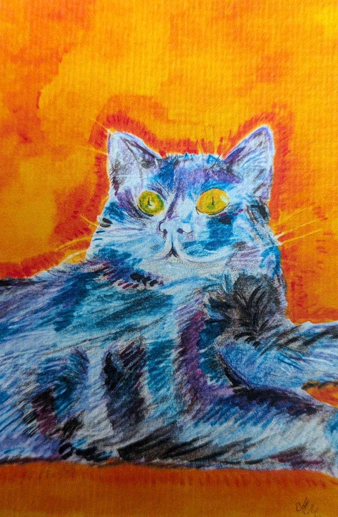 Bright Bonnie | Cat Art Print - Etsy