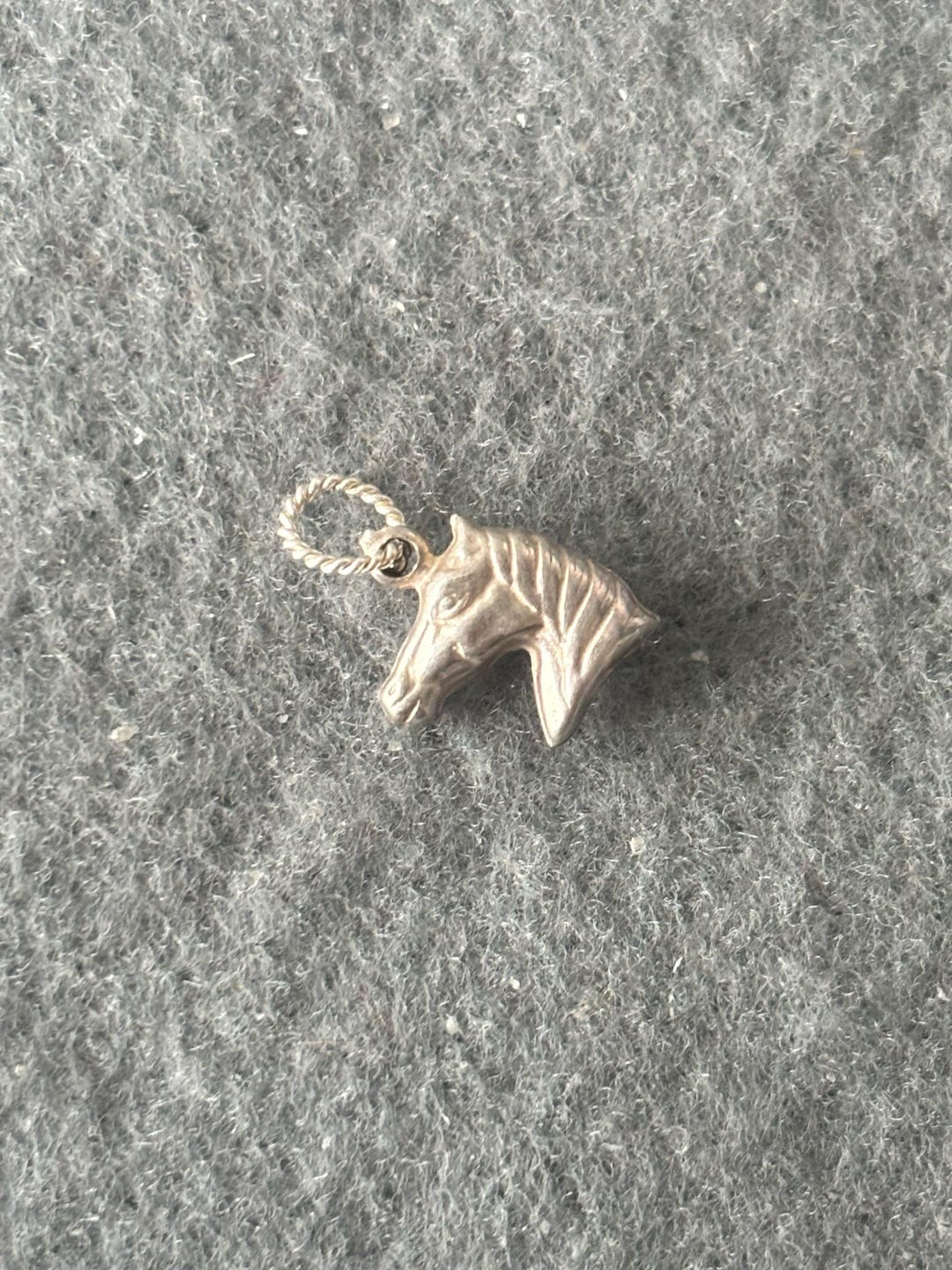 Vintage Sterling Silver 925 Charm Pendant. Small Puffed Horse's Head ...