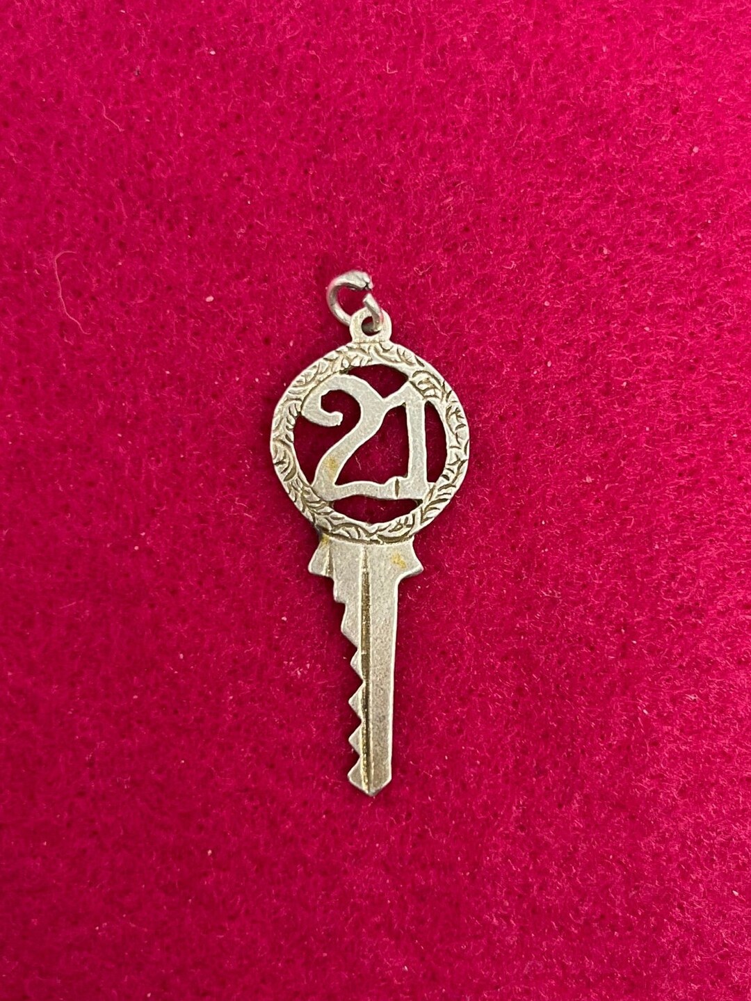 Vintage Sterling Silver 925 Charm Pendant. 21st Birthday 21 Yale Style ...