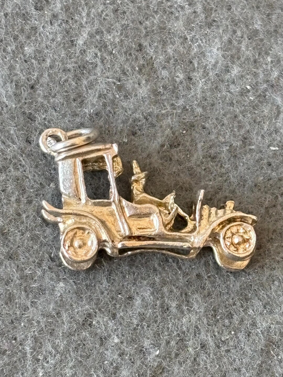 Vintage Sterling Silver 925 Car Charm, Detailed Auto & Driver Pendant ...
