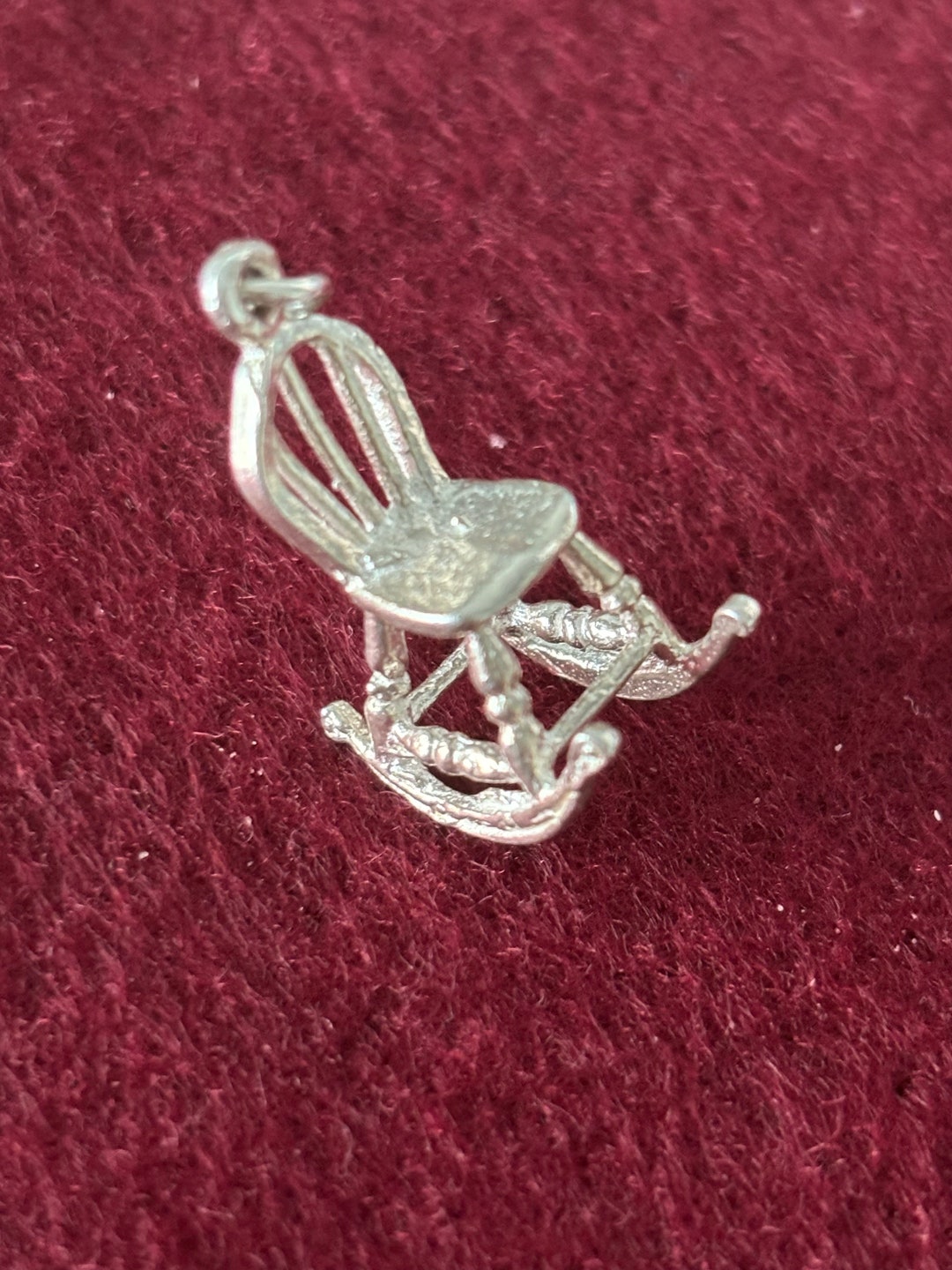 Vintage Sterling Silver Rocking Chair, Nursing Chair Charm. 925. - Etsy
