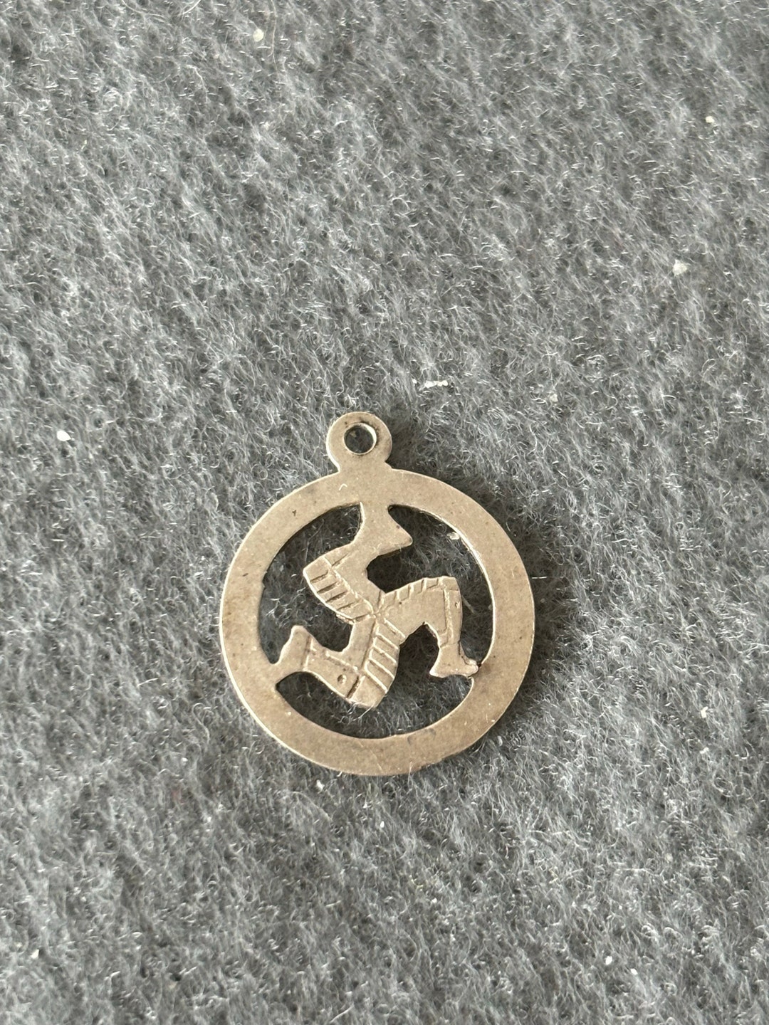 Vintage Sterling Silver 925 Isle of Man Manx Wheel Flag Symbol Charm - Etsy