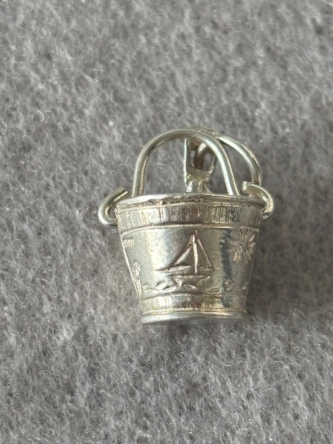 Chim Vintage Sterling Silver 925 Charm Pendant. Bucket and Spade. - Etsy