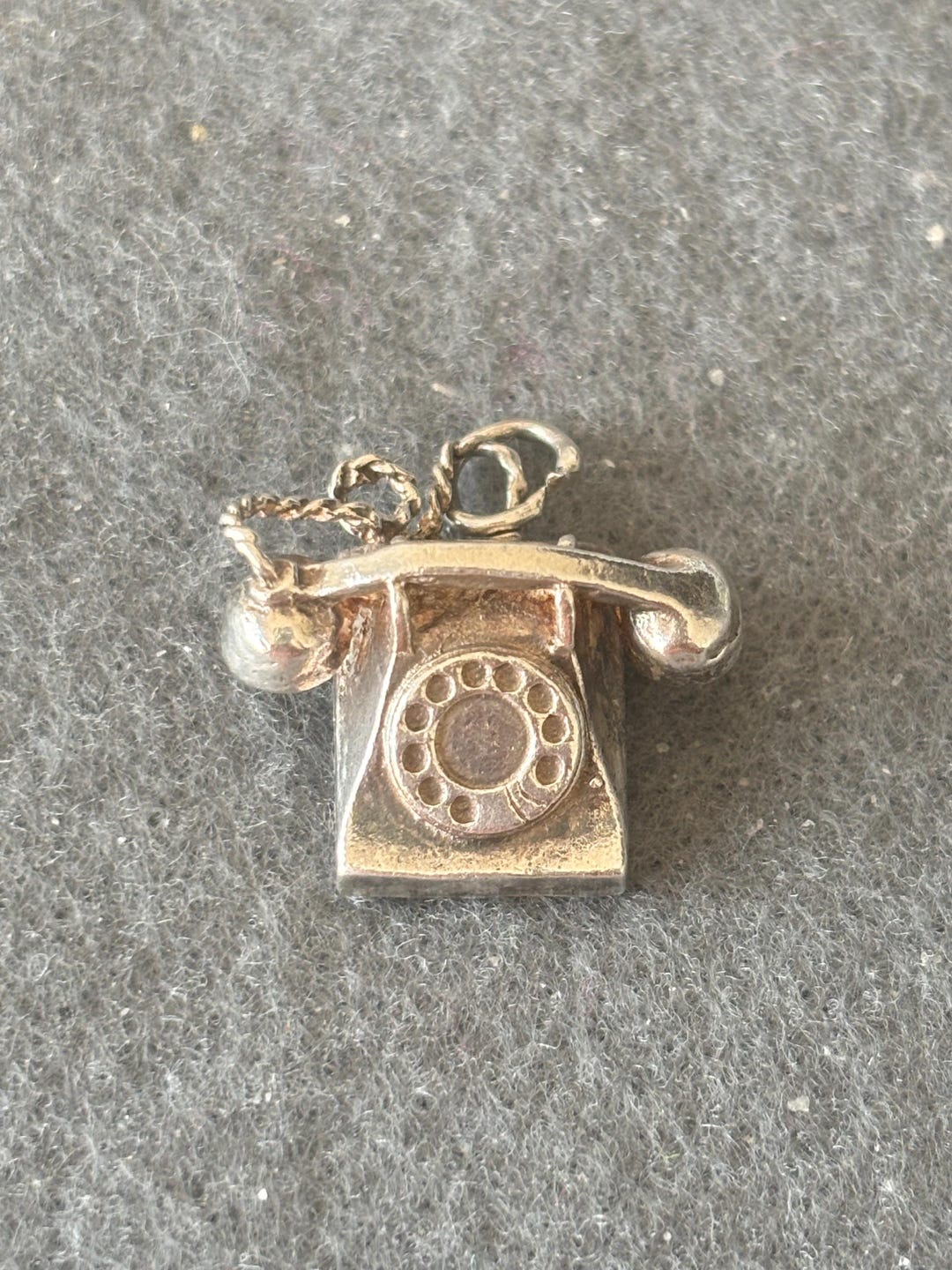 Vintage Sterling Silver Rotary Telephone Charm Pendant. 925. - Etsy