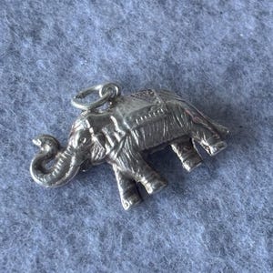 Vintage Sterling Silver 925 Charm Pendant. Puffed Elephant. Africa ...