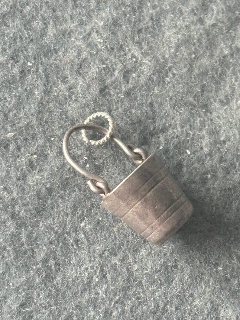 Vintage Sterling Silver 925 Charm Pendant. Ice Bucket Cooler - Etsy