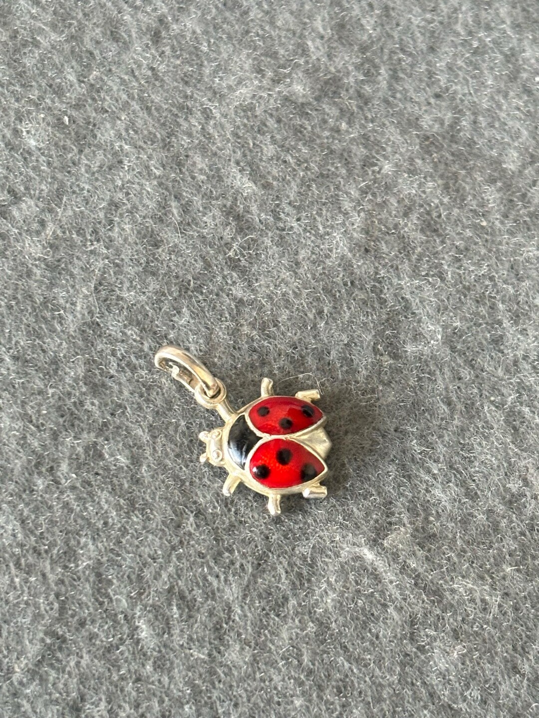 Modern Sterling Silver 925 Charm Pendant. Enamelled Ladybird. Ladybug ...