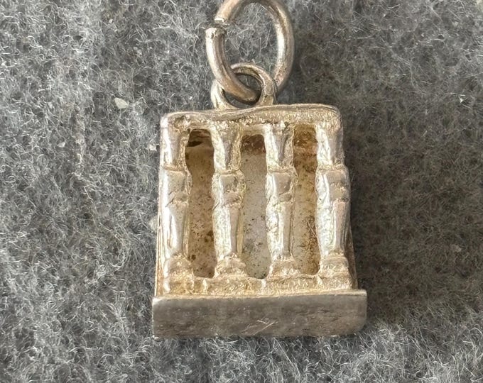 Vintage Sterling Silver 925 Charm Pendant. Porch of Maidens. Caryatid ...