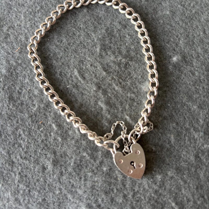 Vintage Silver Heart Hallmark Bracelet - Etsy