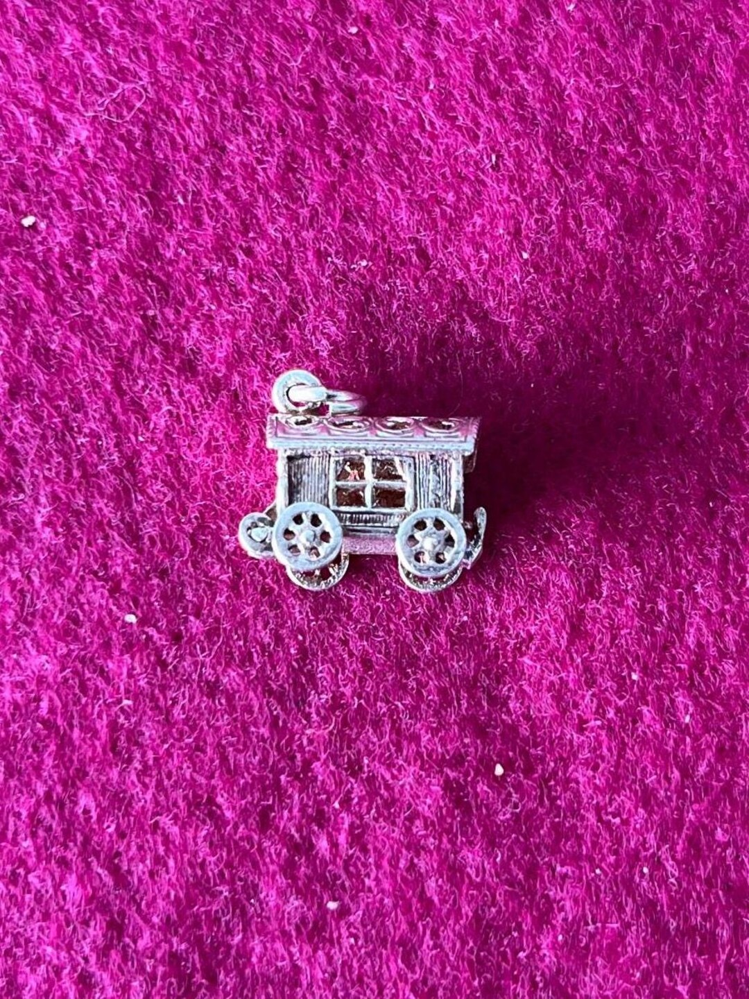 Vintage Sterling Silver 925 Charm Pendant Gypsy Traveller Caravan Wagon ...