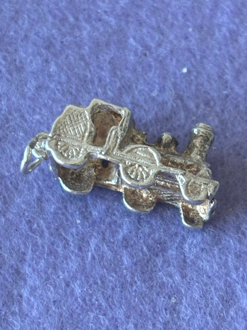 Vintage Sterling Silver 925 Charm Pendant. Steam Engine Train ...