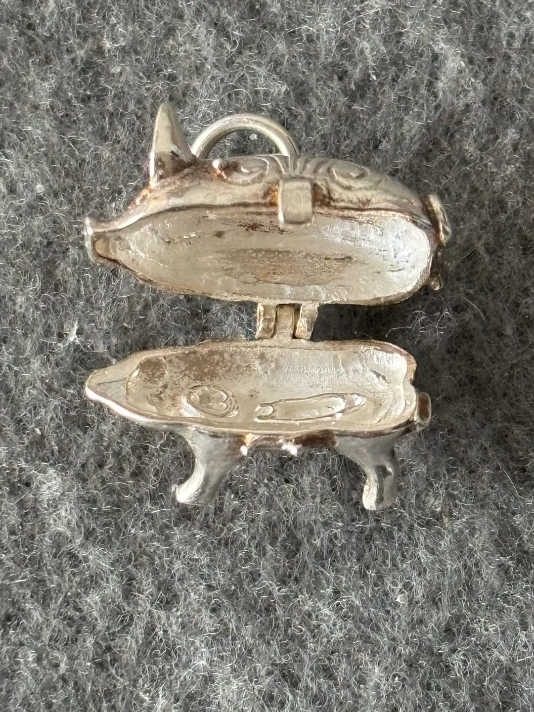 Vintage Sterling Silver 925 Charm Pendant. Opening Piggy Bank Opens to ...