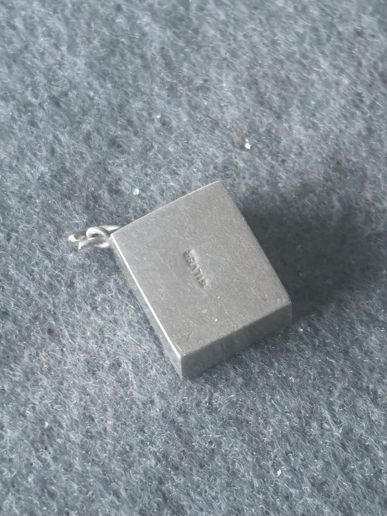 Vintage Sterling Silver 925 Charm Pendant. Break Glass Emergency Ten ...