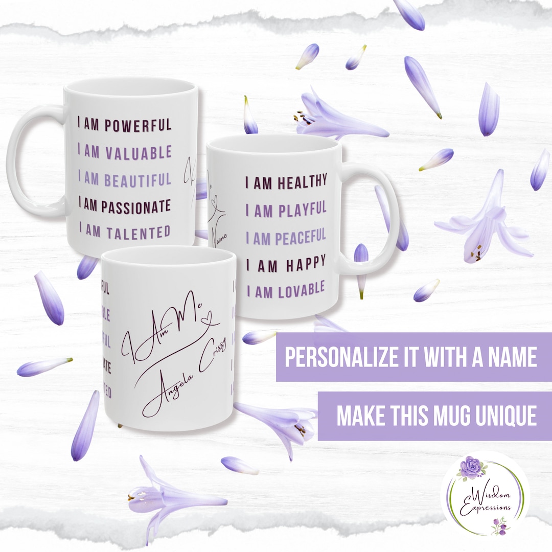 Personalized Inspirational Ceramic Mug, Motivational Coffee Cup ...