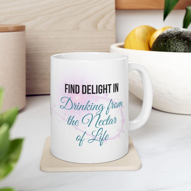 Personalized Hummingbird Motivational Mug, Drink From Life Nectar Quote ...