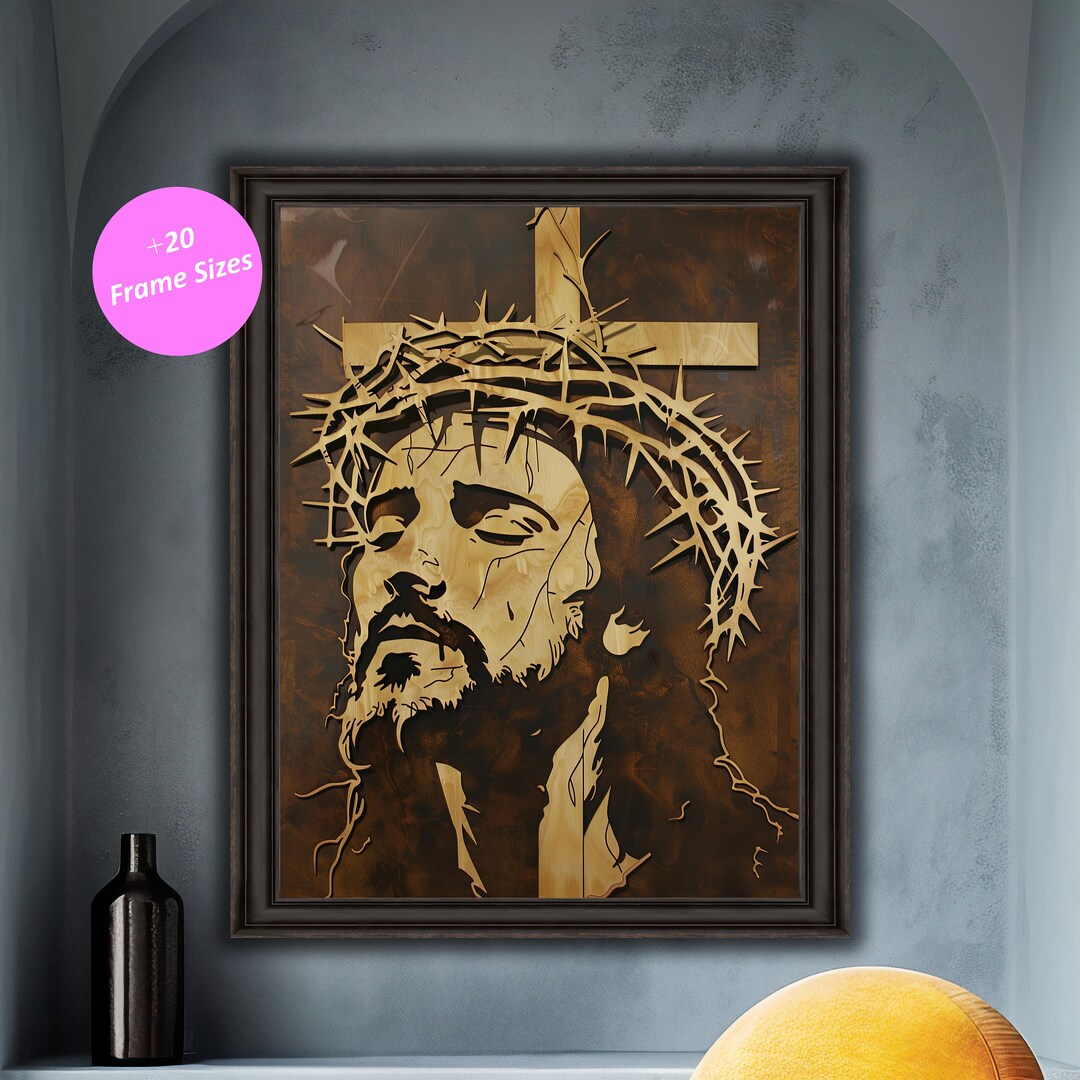 Jesus Christus Portrait: Dornenkrone, Christliche Wandkunst (Digitaler Download) - Etsy.de