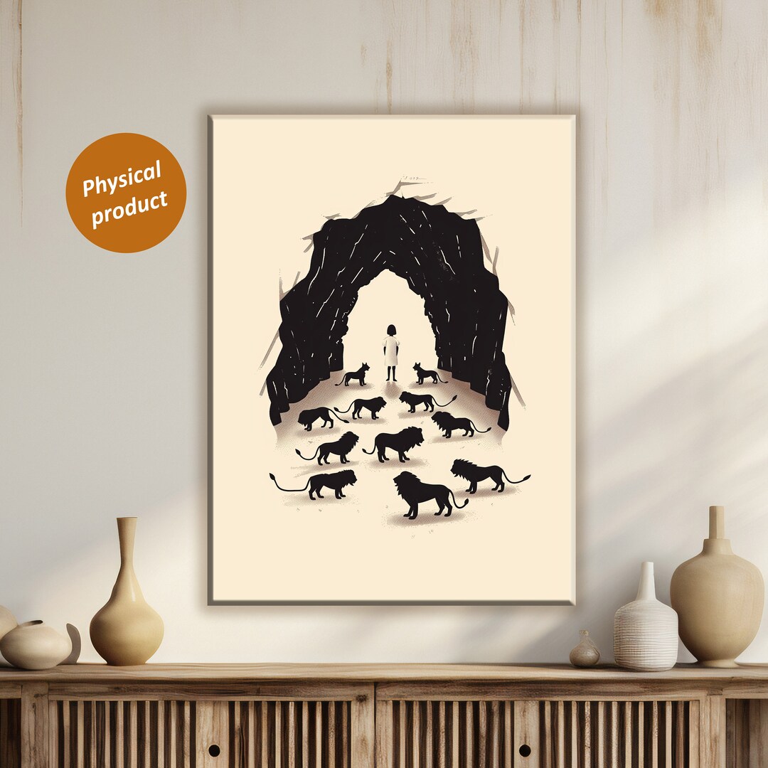 Daniel in the Lion's Den Wall Decor Bible Wall Art Biblical Scene Wall ...