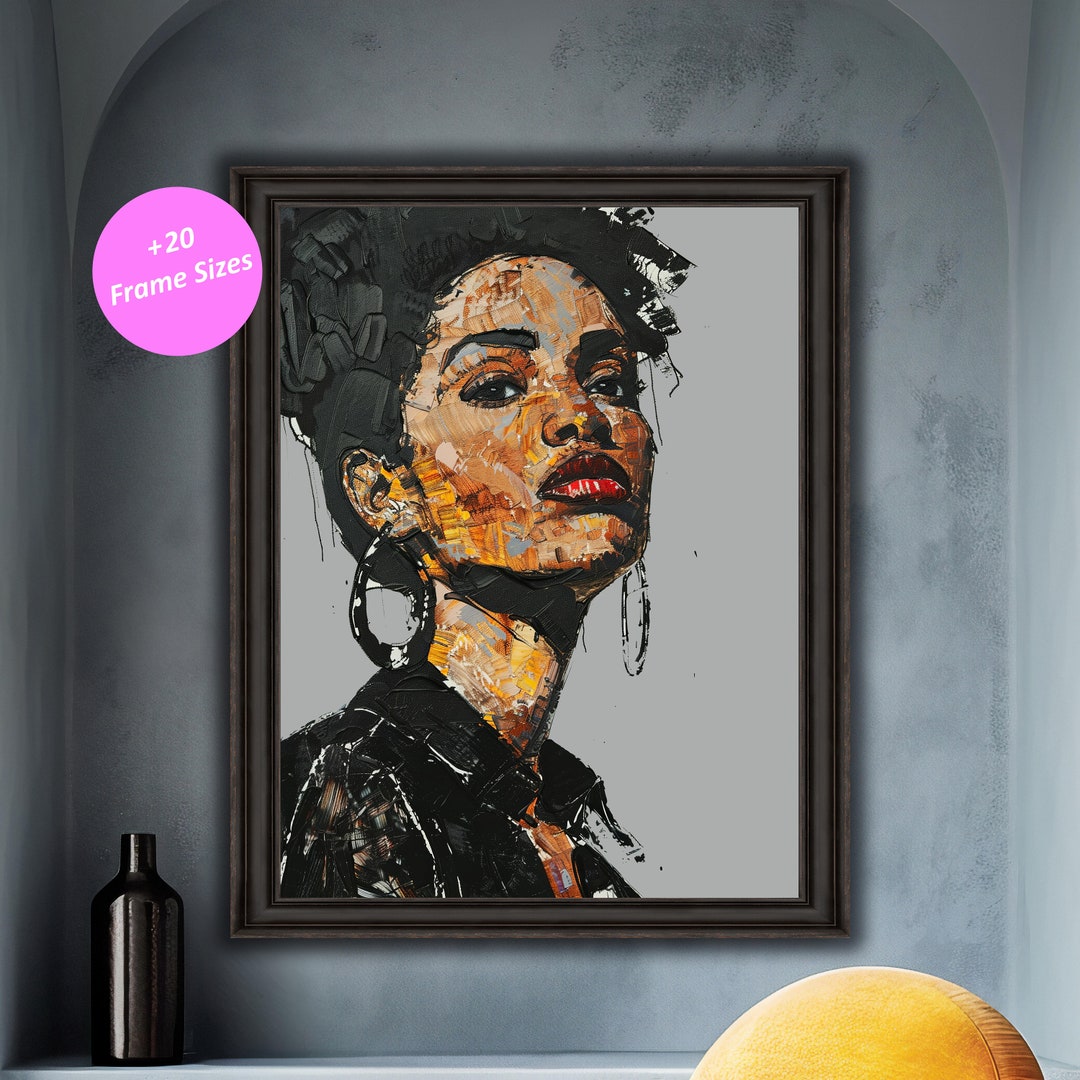 Abstract Portrait Pop Art Print: Expressionist Home Decor (digital ...