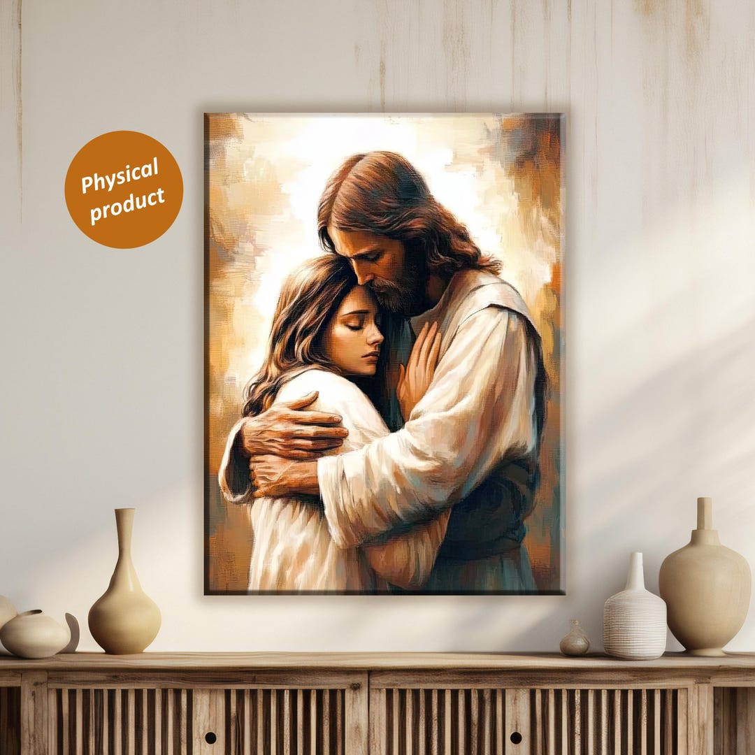 Jesus is My Comfort, Jesus Loves You, Canvas Wall Art, Christian Wall ...