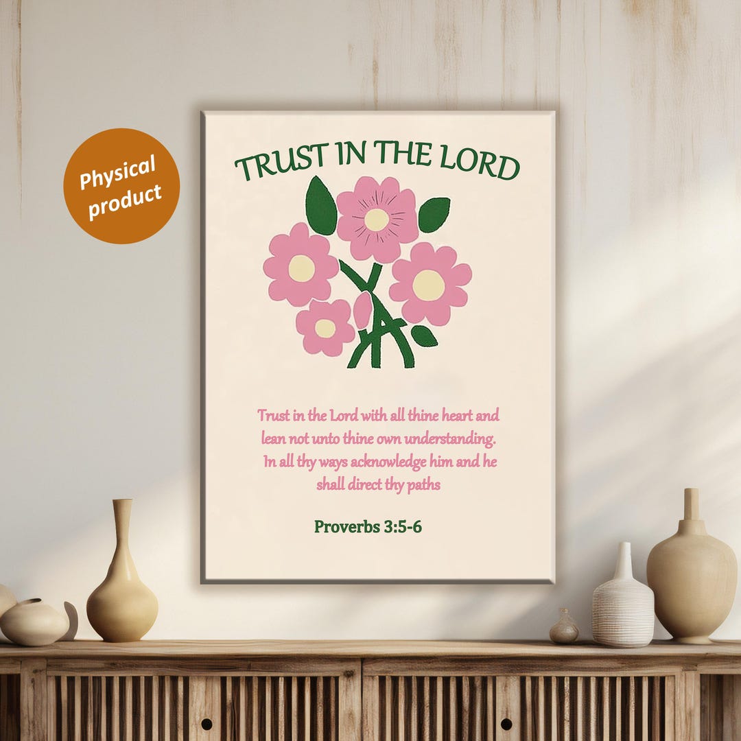 Trust in the Lord Proverbs 3:5-6 Painting for Living Room Decor ...